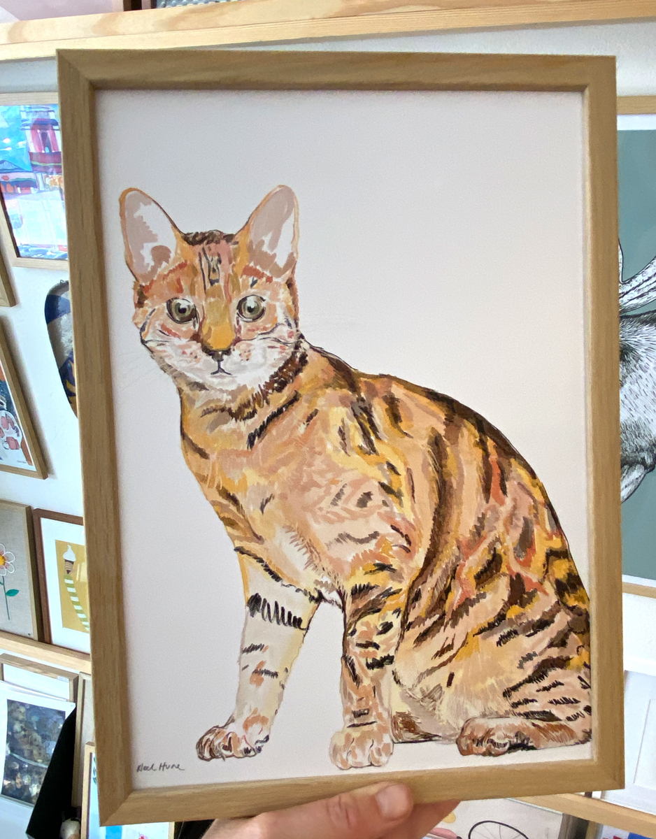 Cat print A4 - indrammet – MADE FOR ME CPH